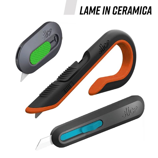 Cutter, taglierini, forbici e raschietti con lame in ceramica o in metallo