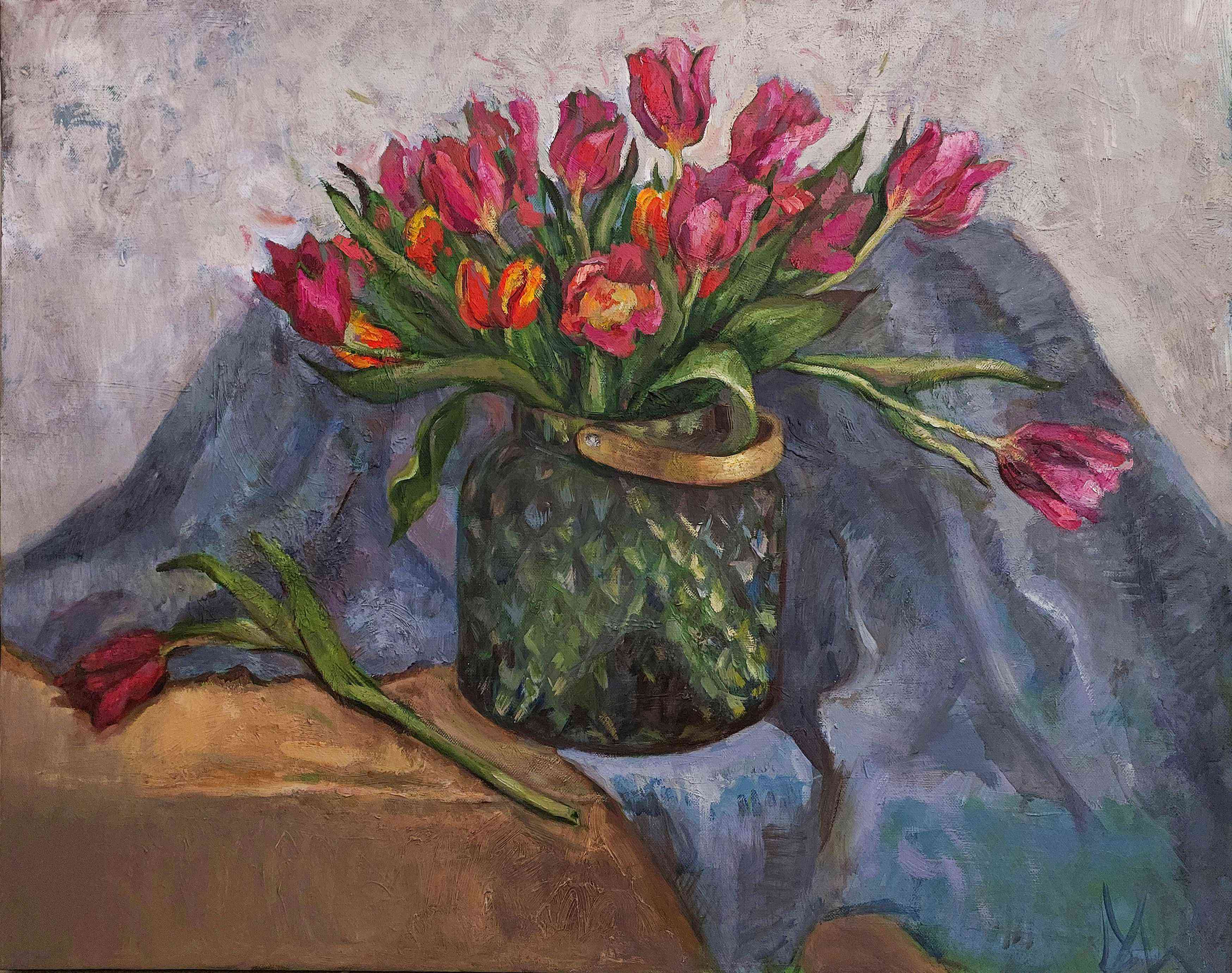 Pink Tulips in Springtime