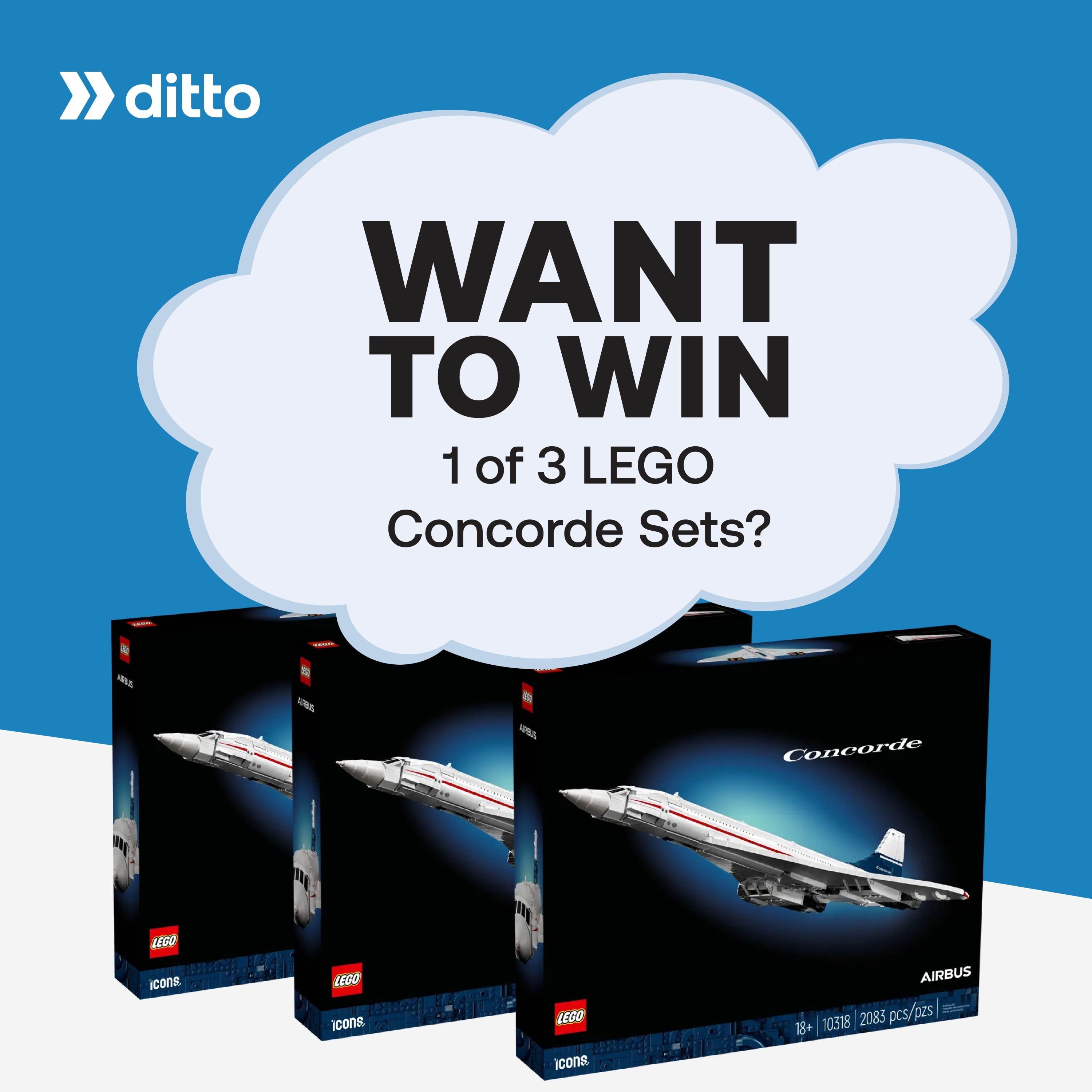 Win 1 of 3 LEGO Concorde Sets!