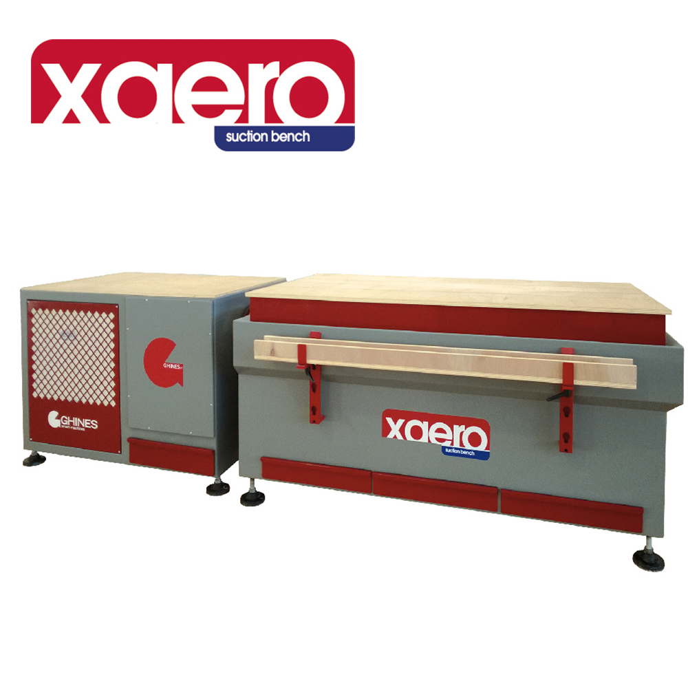 XAERO - Dust suction bench with twofold dry suppression system