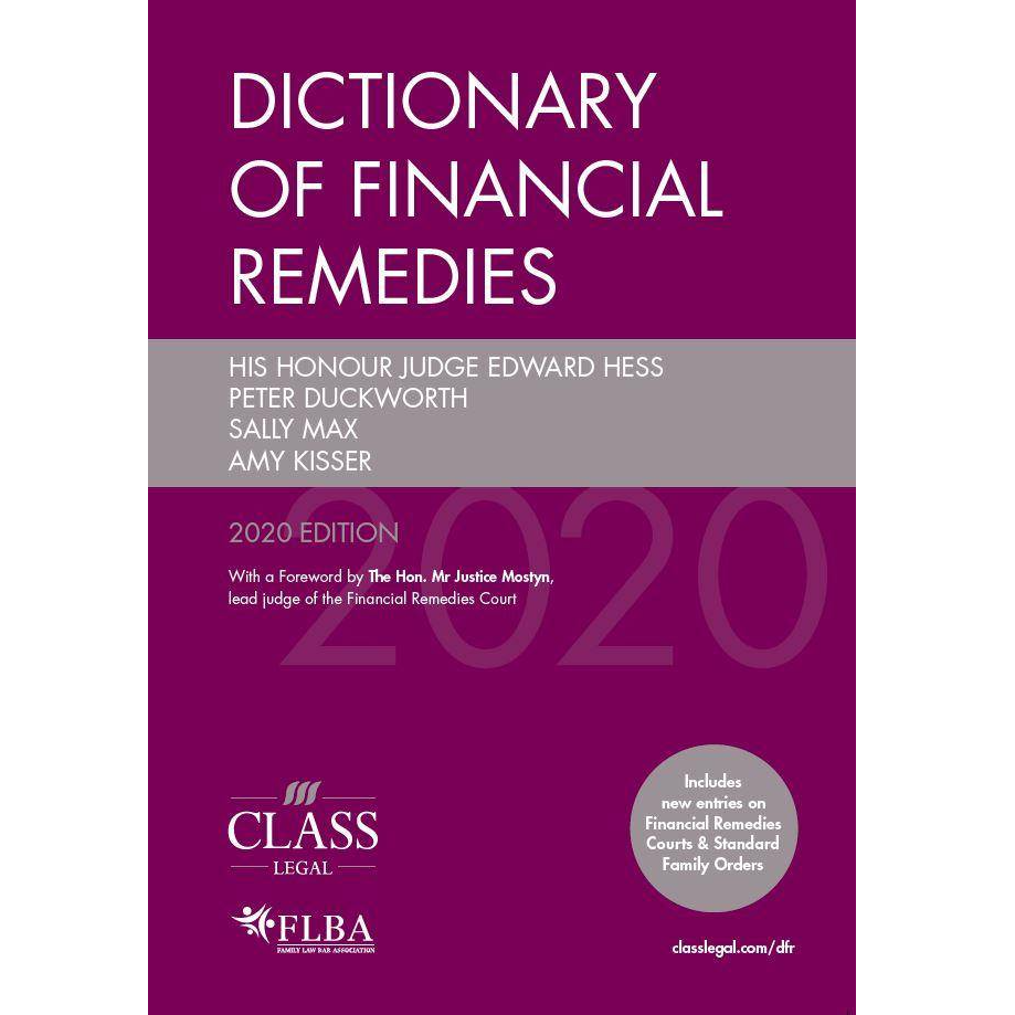 Dictionary of Financial Remedies (2020 Edition)
