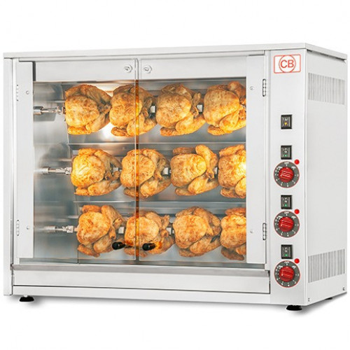E-12P-S3 ELECTRICAL CHICKEN-SPITS WITH OVERLAPPED SINGLE SPITS