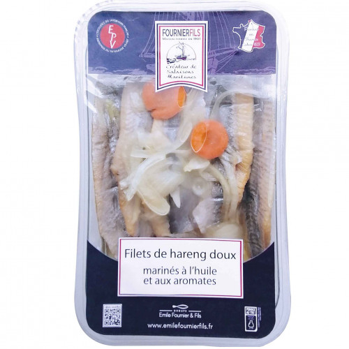 OIL AND FLAVOURED MARINATED SWEET HERRING FILLETS 300G NET / 500G GROSS