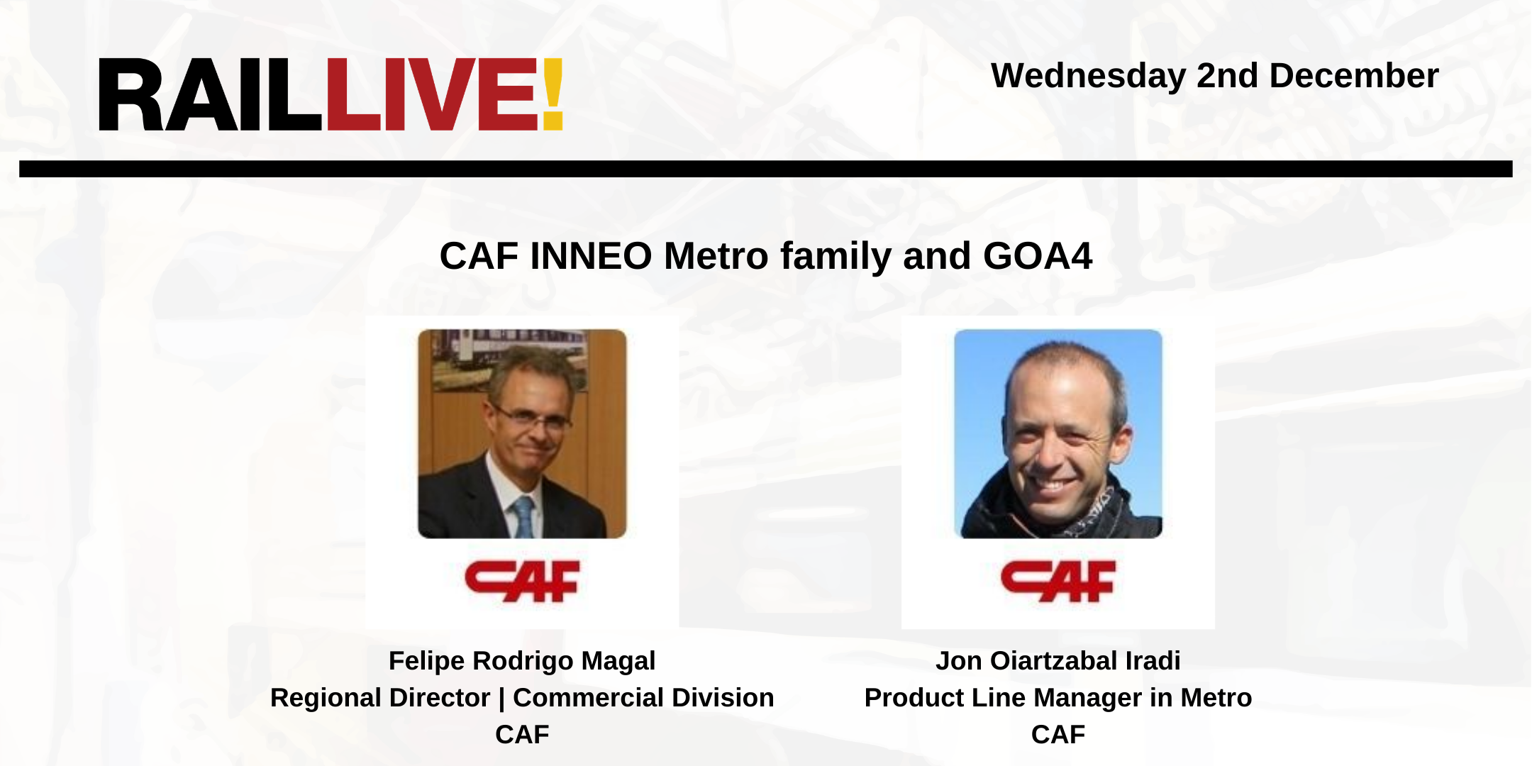 CAF INNEO Metro family and GOA4