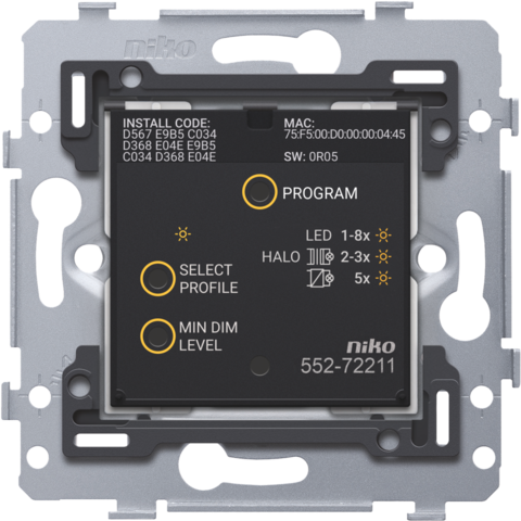 Geconnecteerde dimmer Niko Home Control inbouw