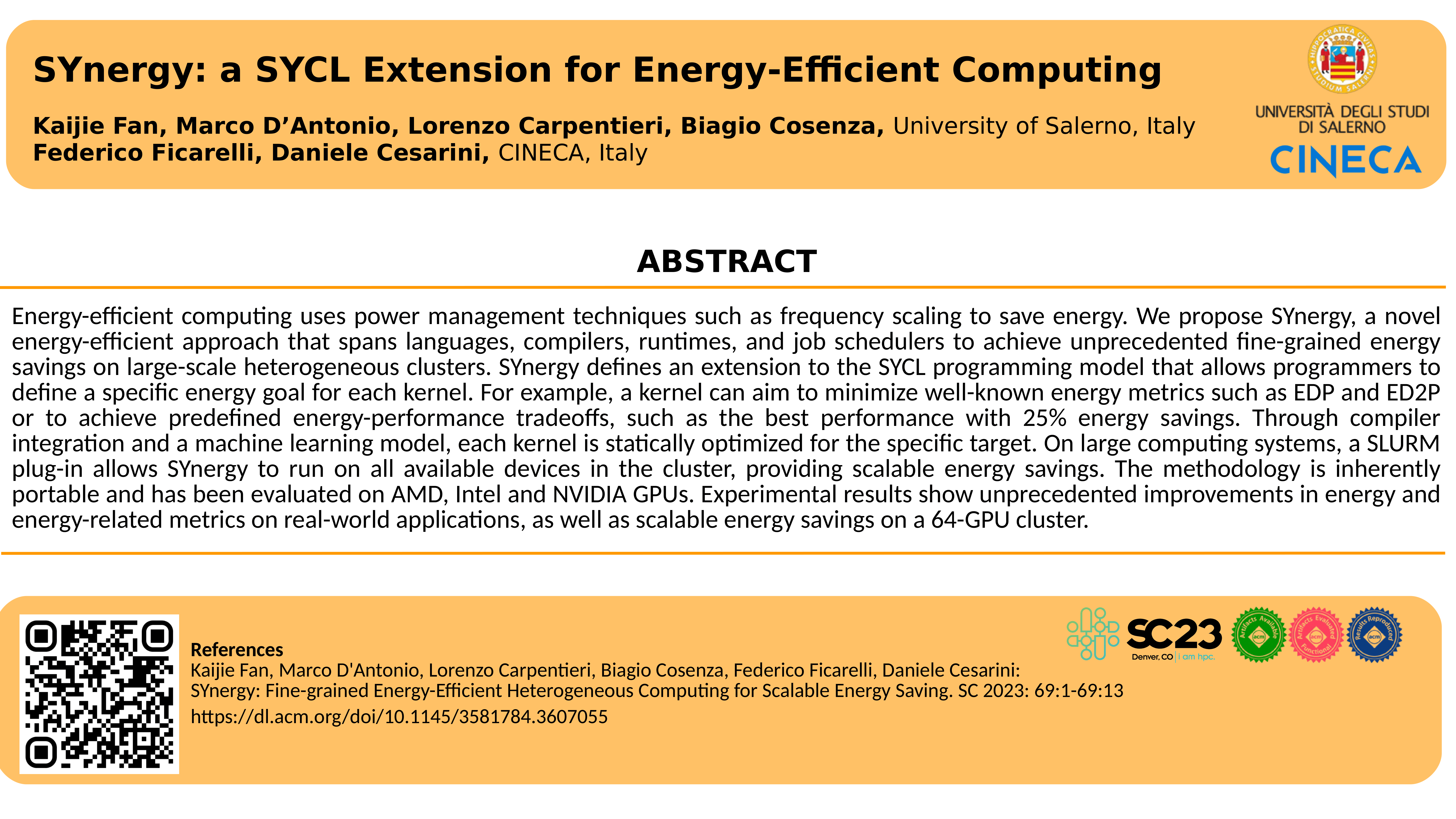SYnergy: A SYCL Extension for Energy-Efficient Computing