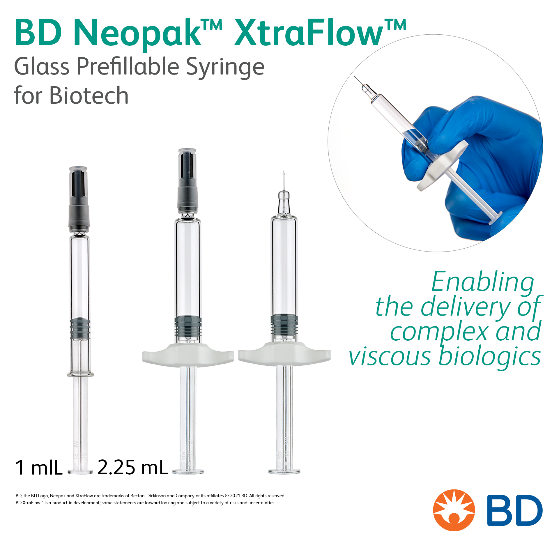 BD Neopak(TM) XtraFlow(TM) Glass Prefillable Syringe for Biotech ...
