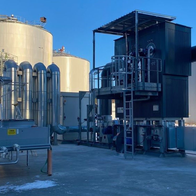 POST-COMBUSTION PLANT FOR UPGRADING OF BIOGAS IN BIOMETHANE OFF GAS