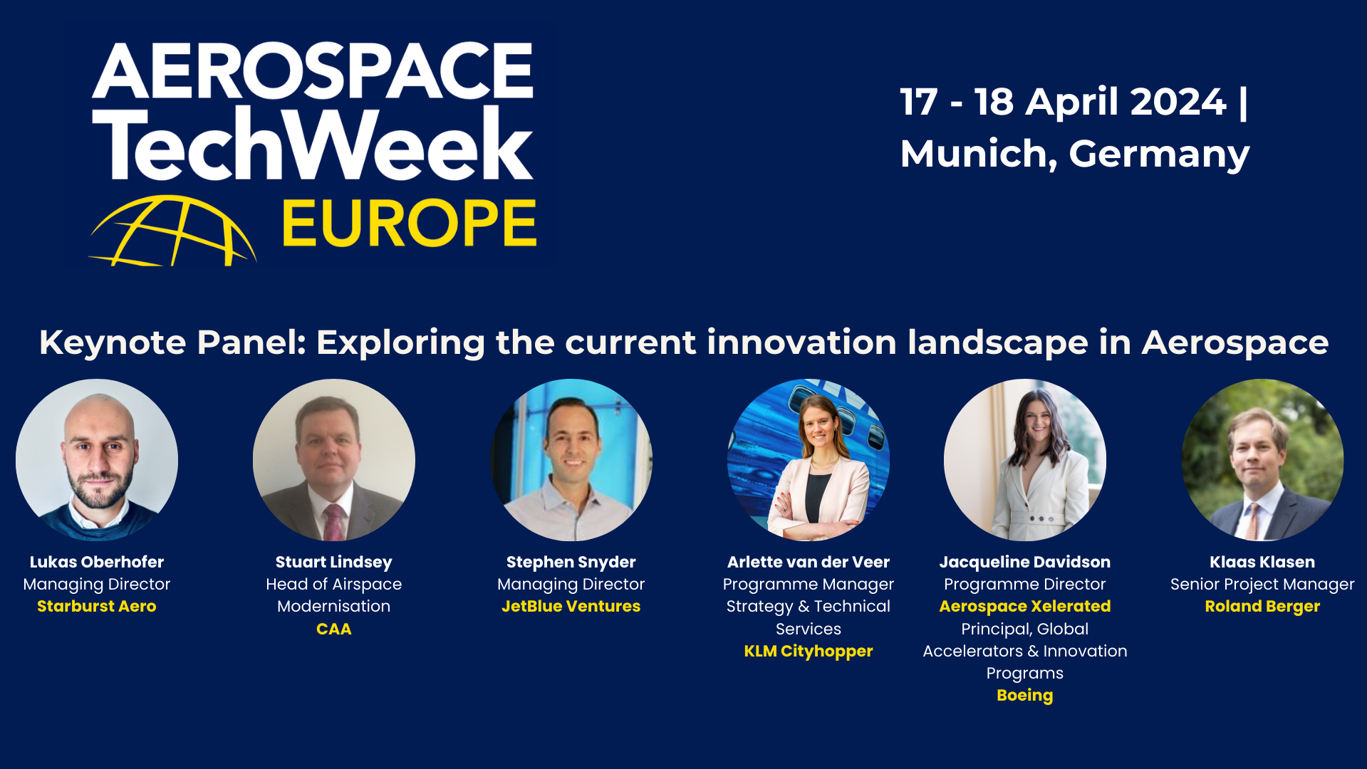 Keynote Panel: Exploring the current innovation landscape in Aerospace