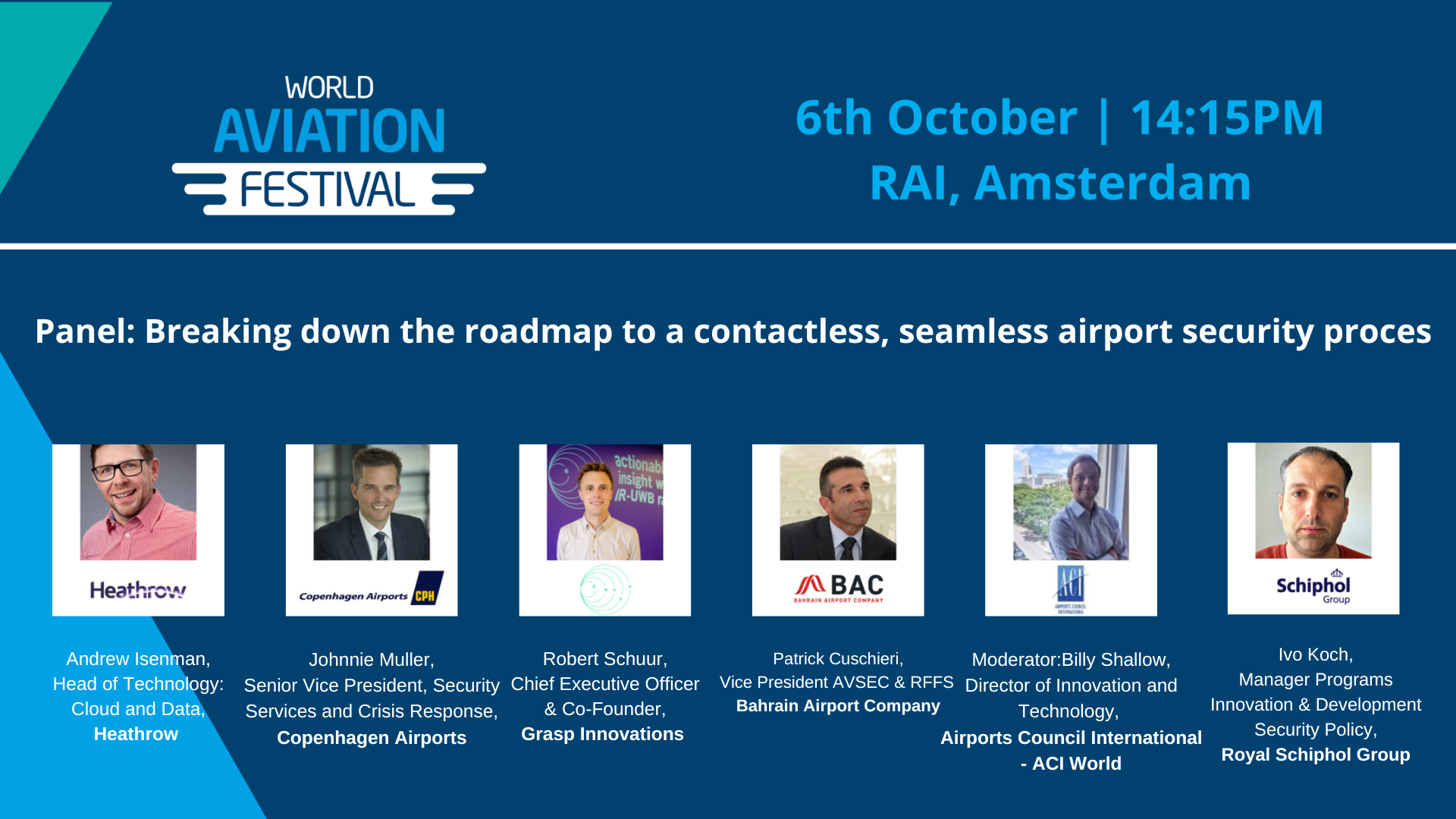 Panel: Breaking down the roadmap to a contactless, seamless airport ...